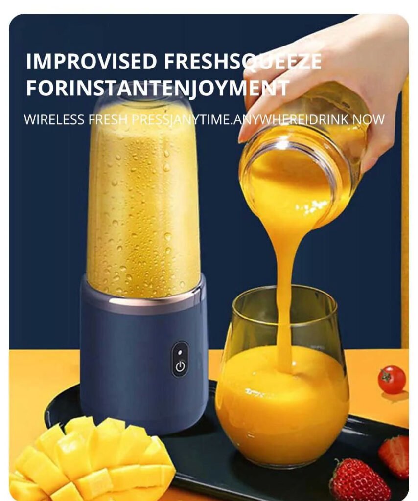 Portable Electric Juicer Stainless Steel - Fresh Juices Anywhere