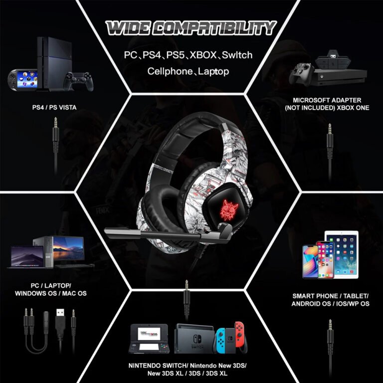 Noise Cancelling Gaming Headset: ONIKUMA K19 Wired Stereo