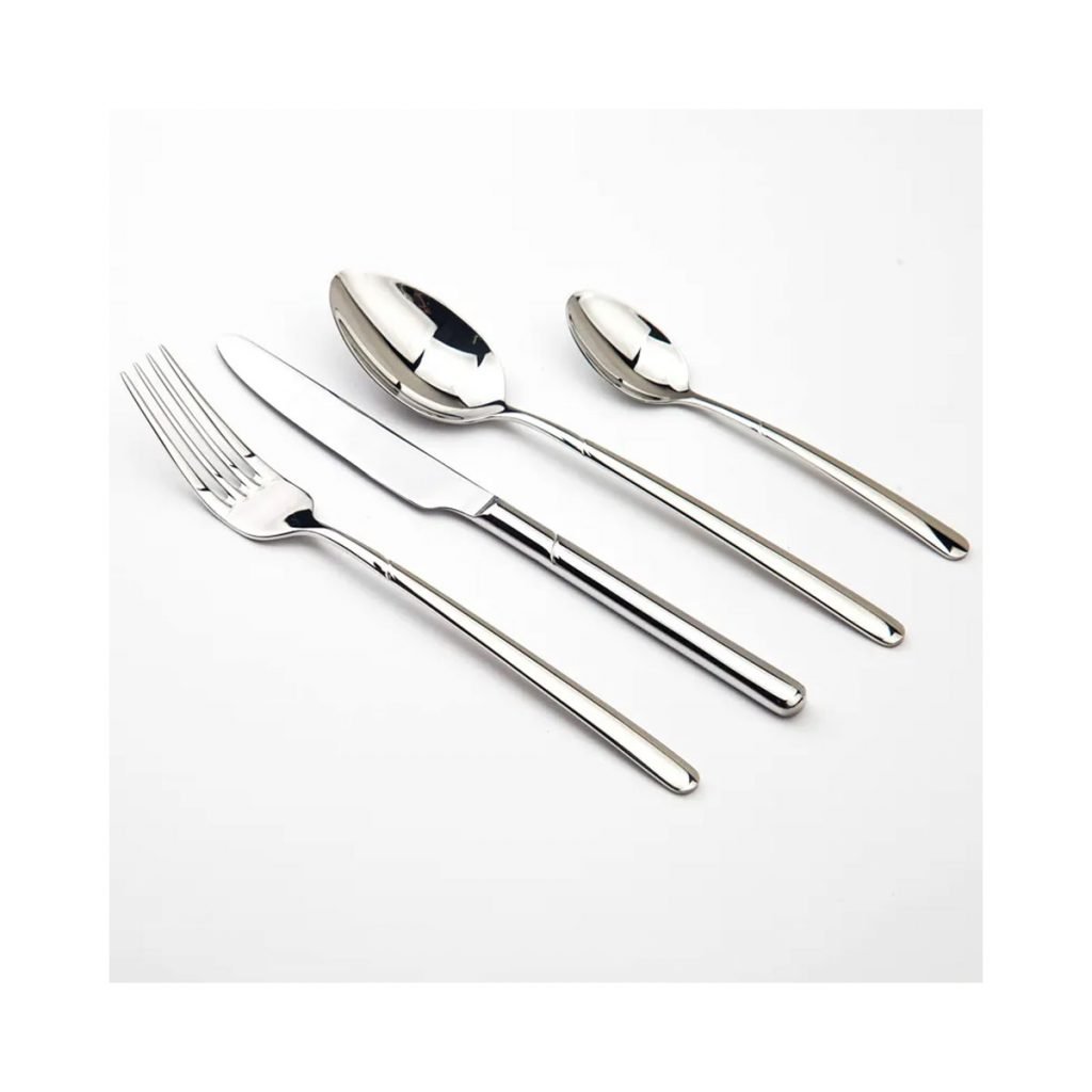 Cutlery set stainless steel 24 pieces Dining Set Cozy Zone Dinner...