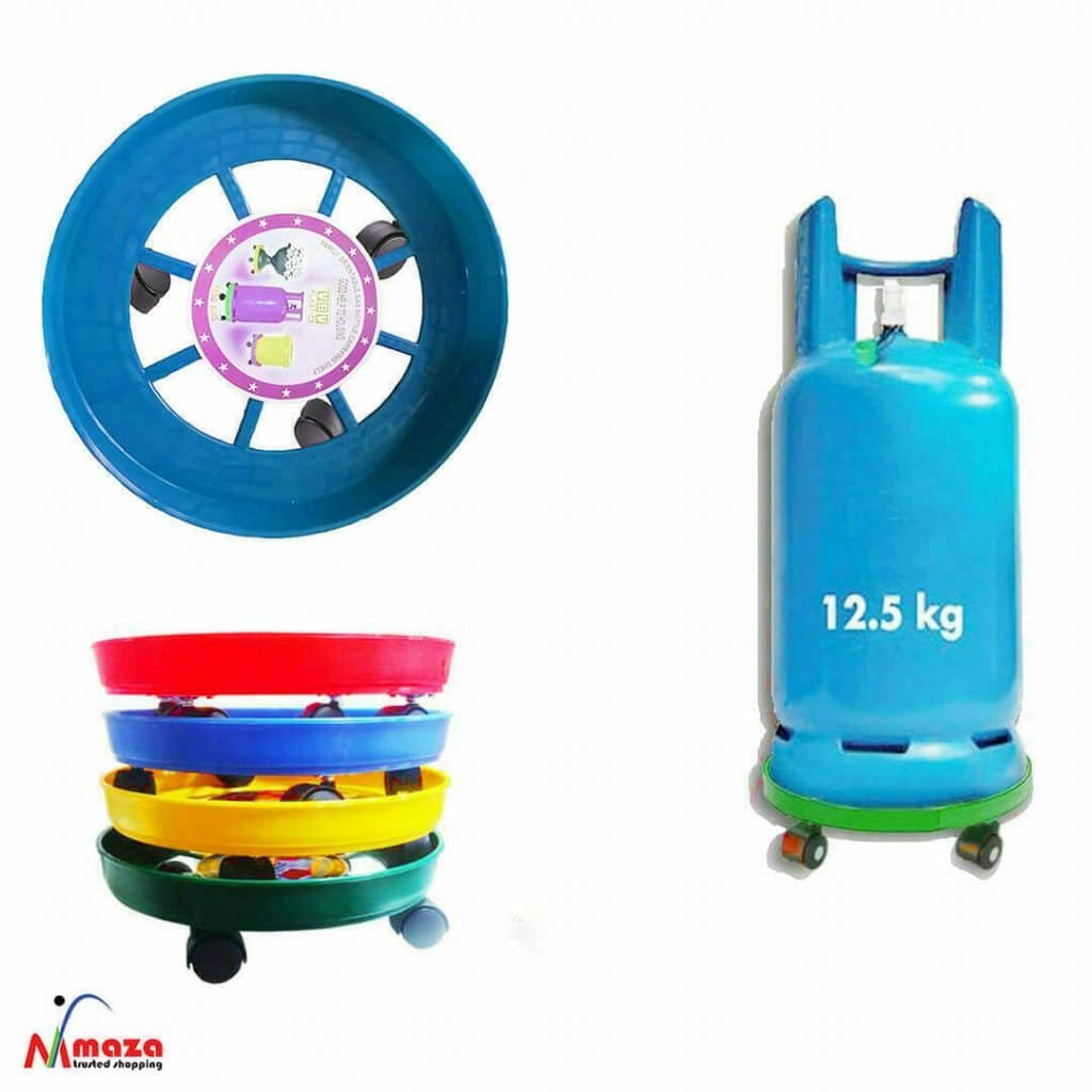 Movable Gas Cylinder Stand - Strong Plastic Base
