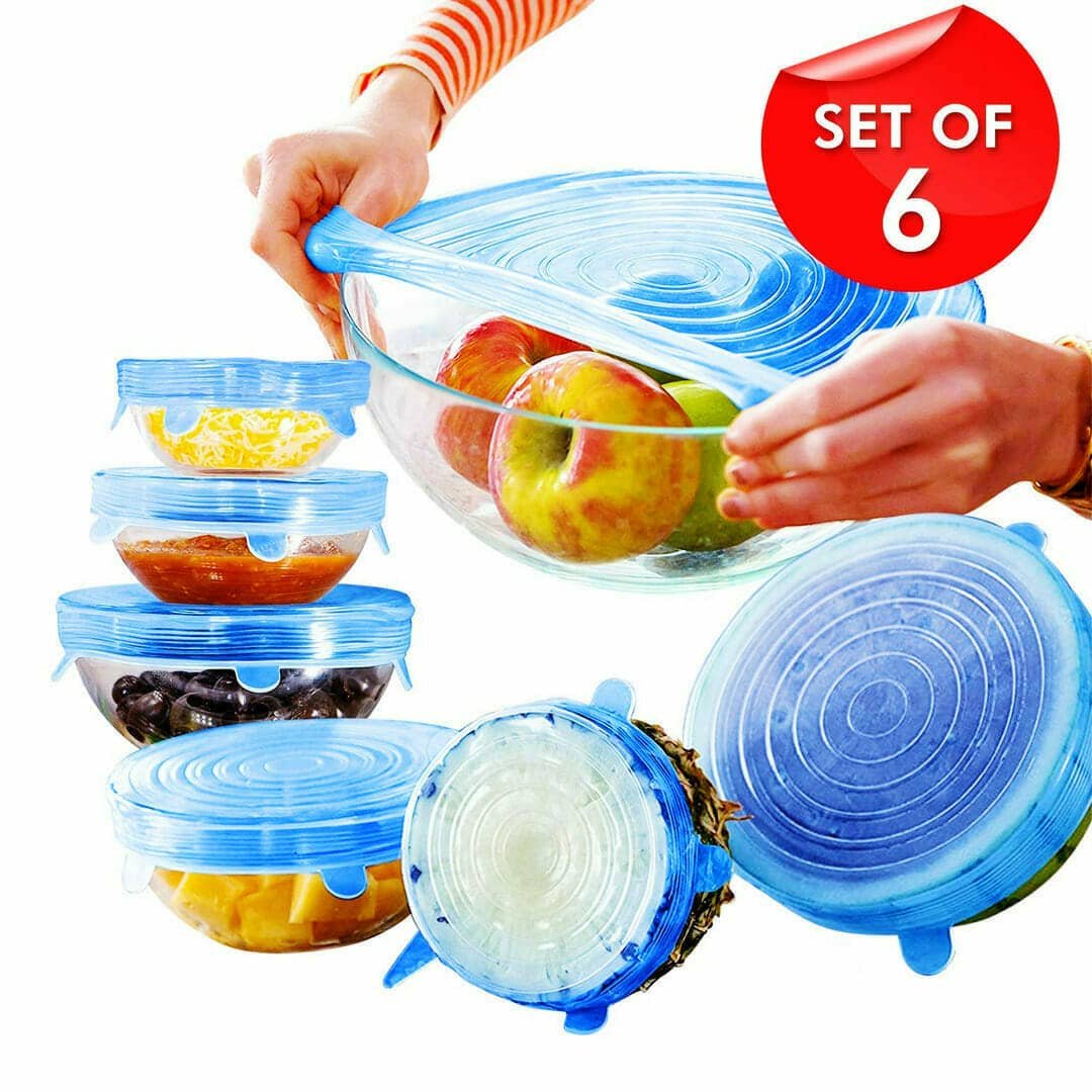 Stretch silicone lids washable and flexible