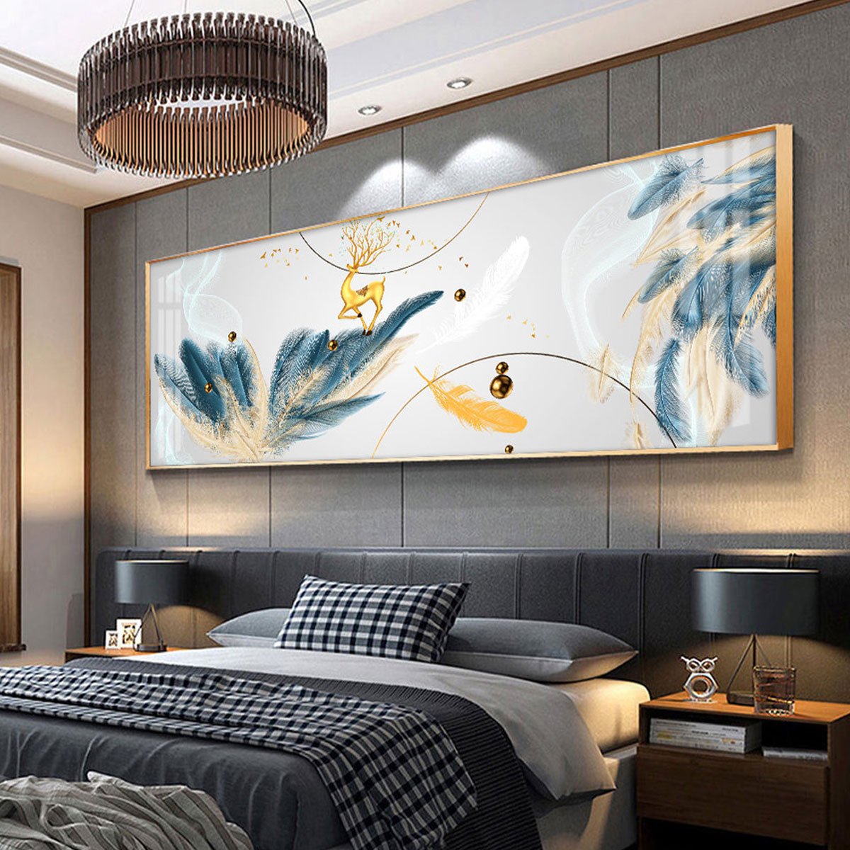 Wall Art Abstract Painting for Living Room: Abstract Elegance